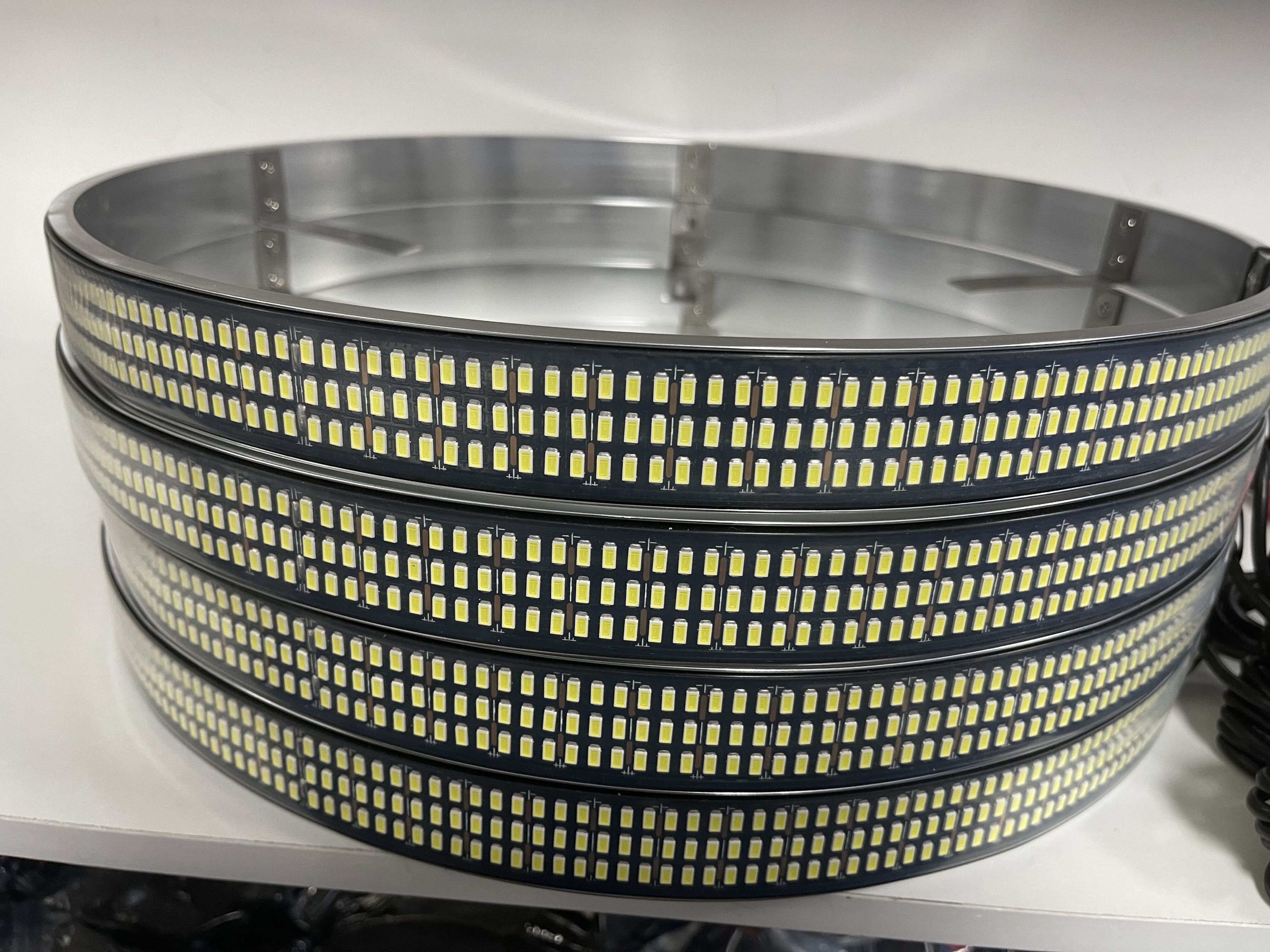 White 3 Row Wheel Rings | Southern Lights Unlimited